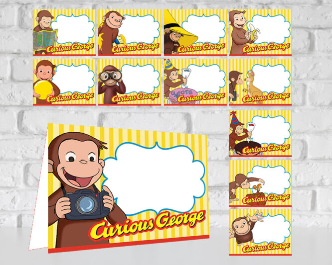 Curious George Food Tent Cards – Printable Party Labels for Kids ...