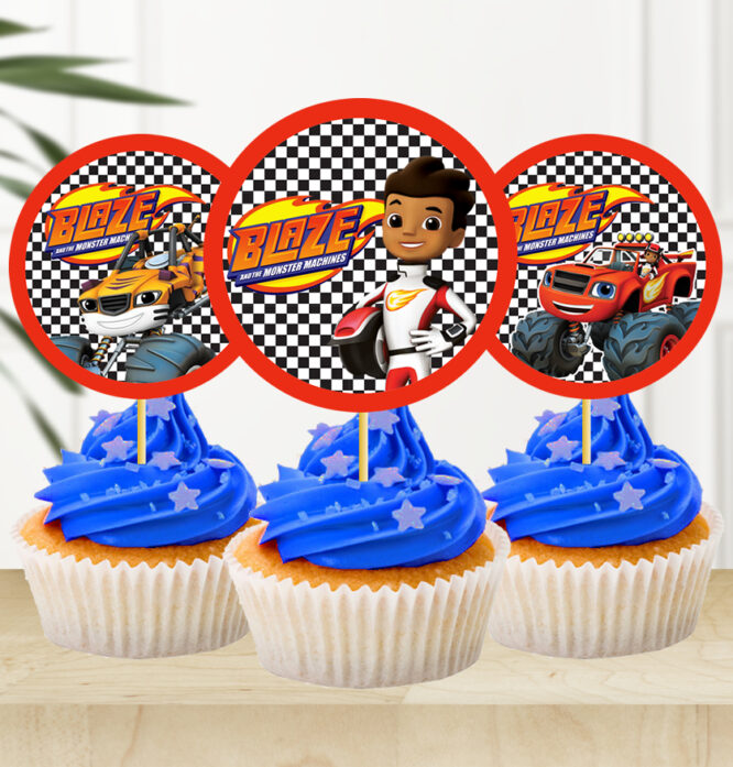 Blaze and the Monster Machines Cupcake Toppers – Printable Party ...