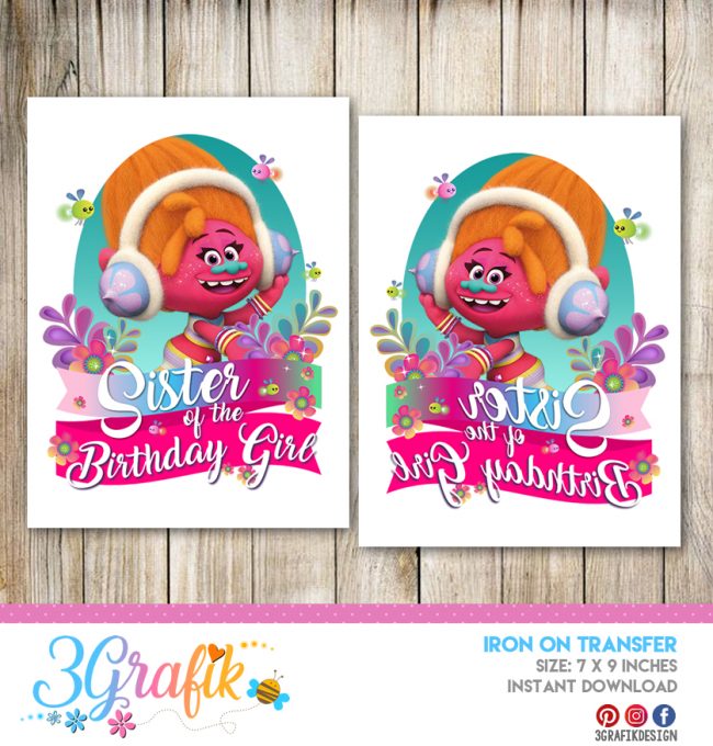 Trolls Uncle – Iron on Transfer – Printable - 3Grafik