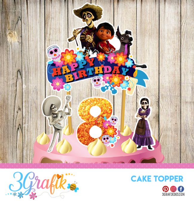 Coco – Cake Topper – Printable - 3Grafik