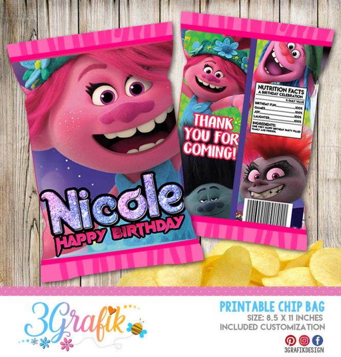 Troll Chip Bags | Bolsas de Chip Troll | Troll printable