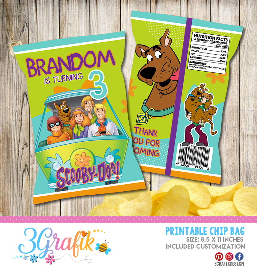 Scooby Doo Chip Bags Digital | Bolsas de Chip Scooby Doo