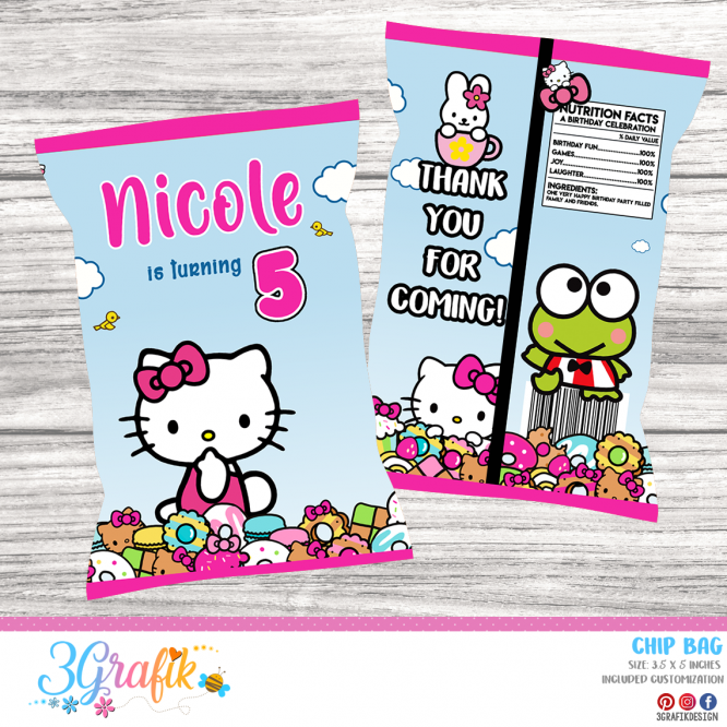 Hello Kitty Chip Bag | Hello Kitty party | Hello Kitty ideas
